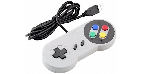 Controle JoyStick Manete USB Super Nintendo SNES Feir