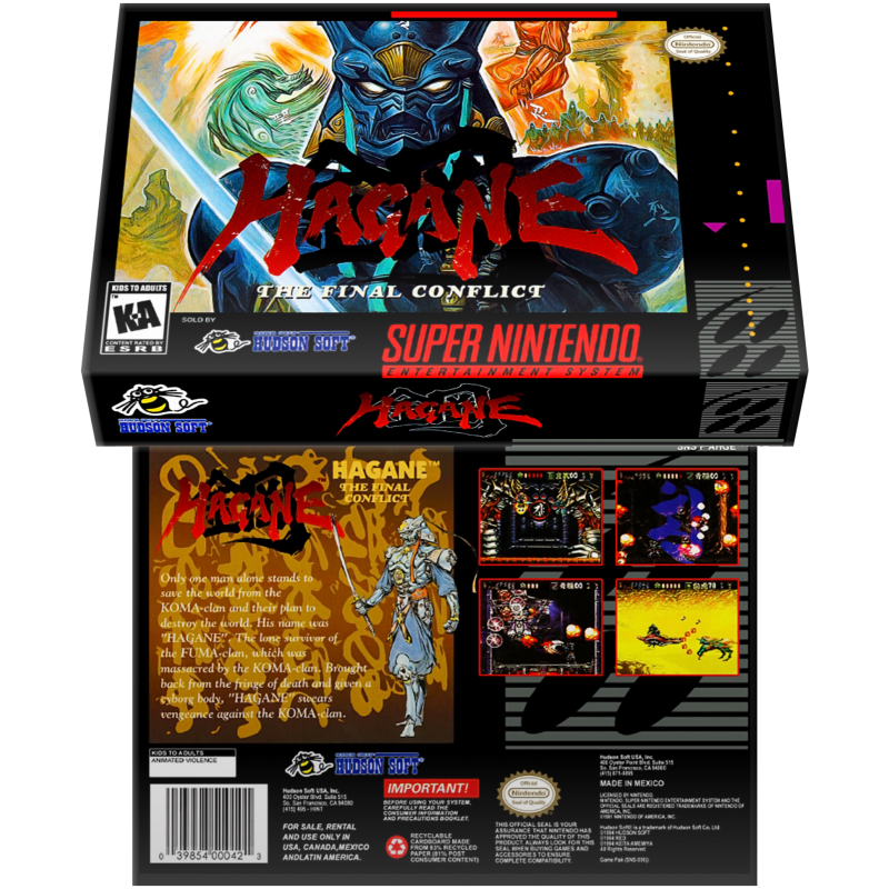Caixa Box de Cartucho de Super Nintendo Hagane